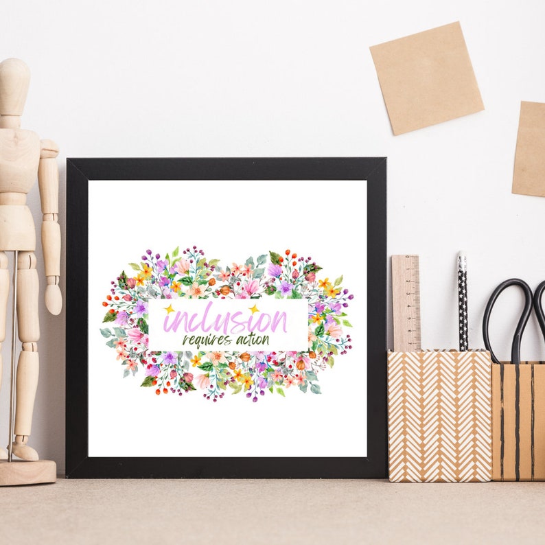 Cartel de diversidad, equidad e inclusión Decoración de la oficina DEI ...