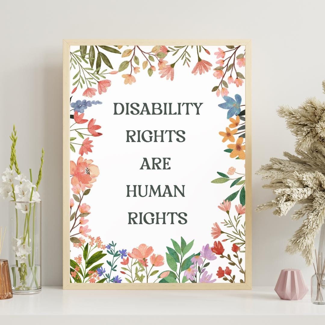 Disability Rights Poster - Disability Pride Poster - Disability Art ...