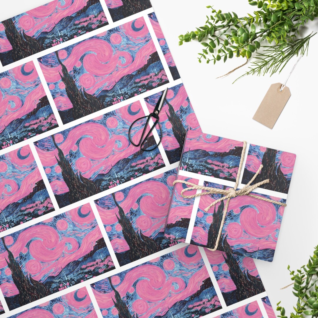 Trans Pride Wrapping Paper: Van Gogh Starry Night Gift Wrap - Etsy