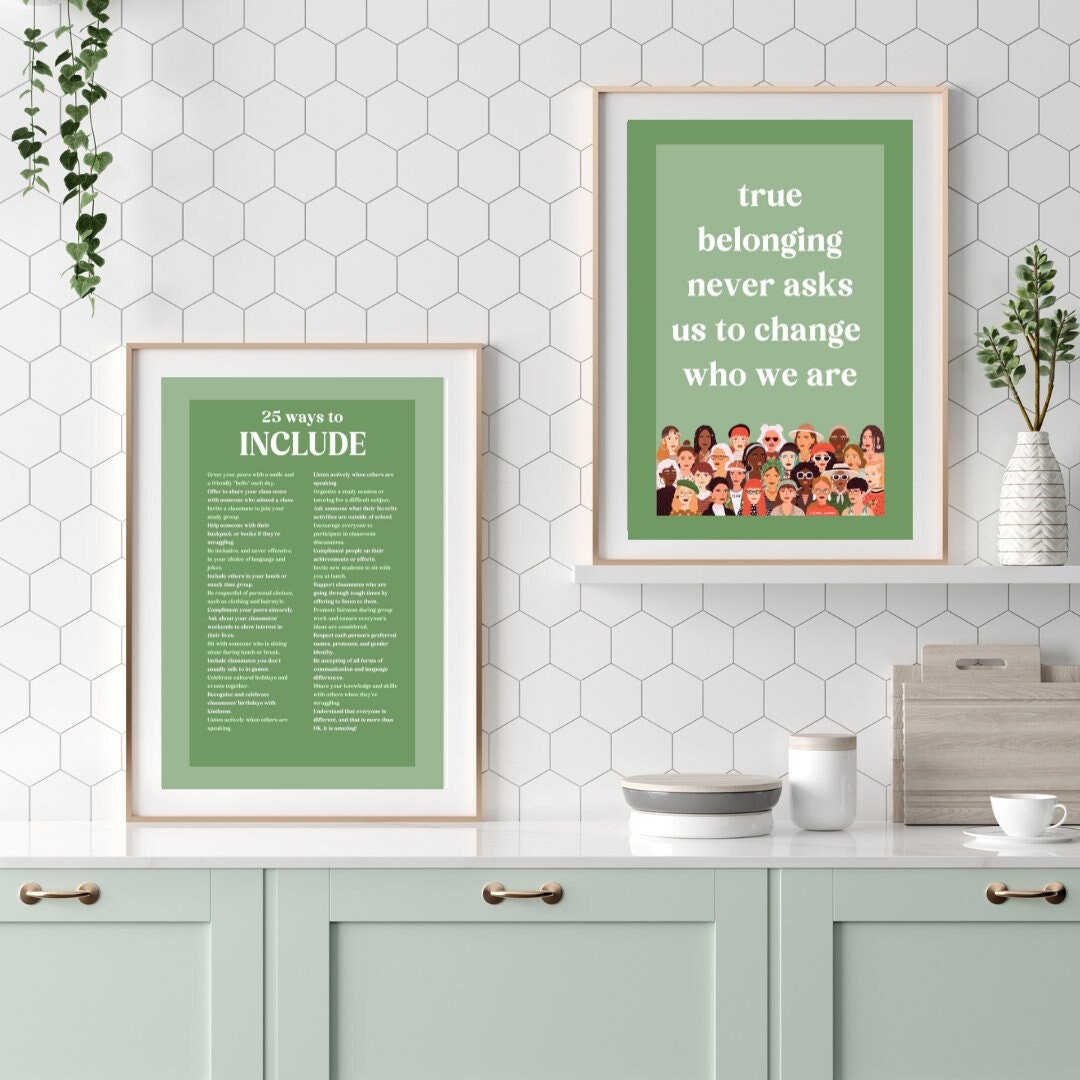 Diversity, Equity, Inclusion Poster DEI Classroom Poster Belonging ...