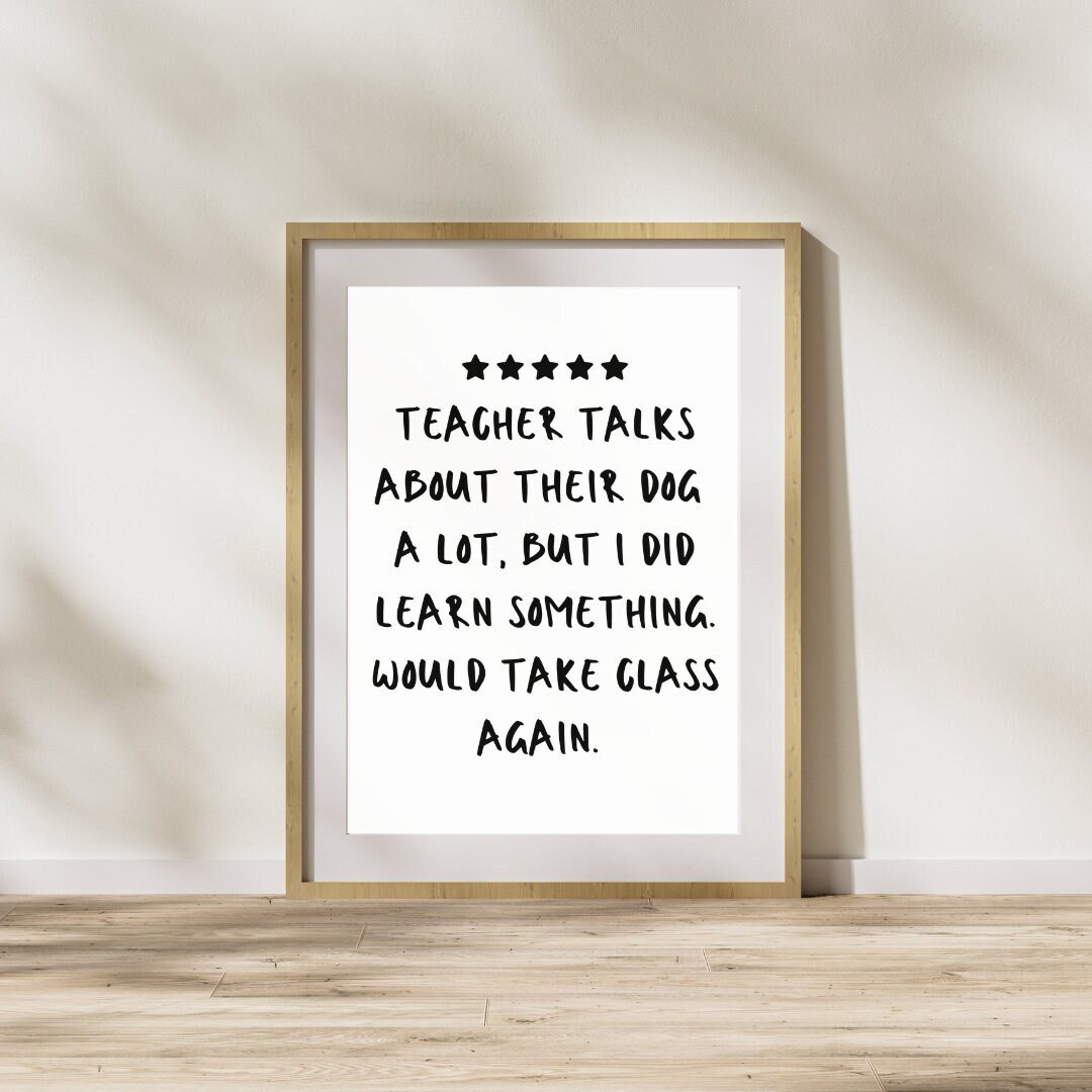 5 Star Teacher Poster - Funny Classroom Posters - Math Class Decor ...