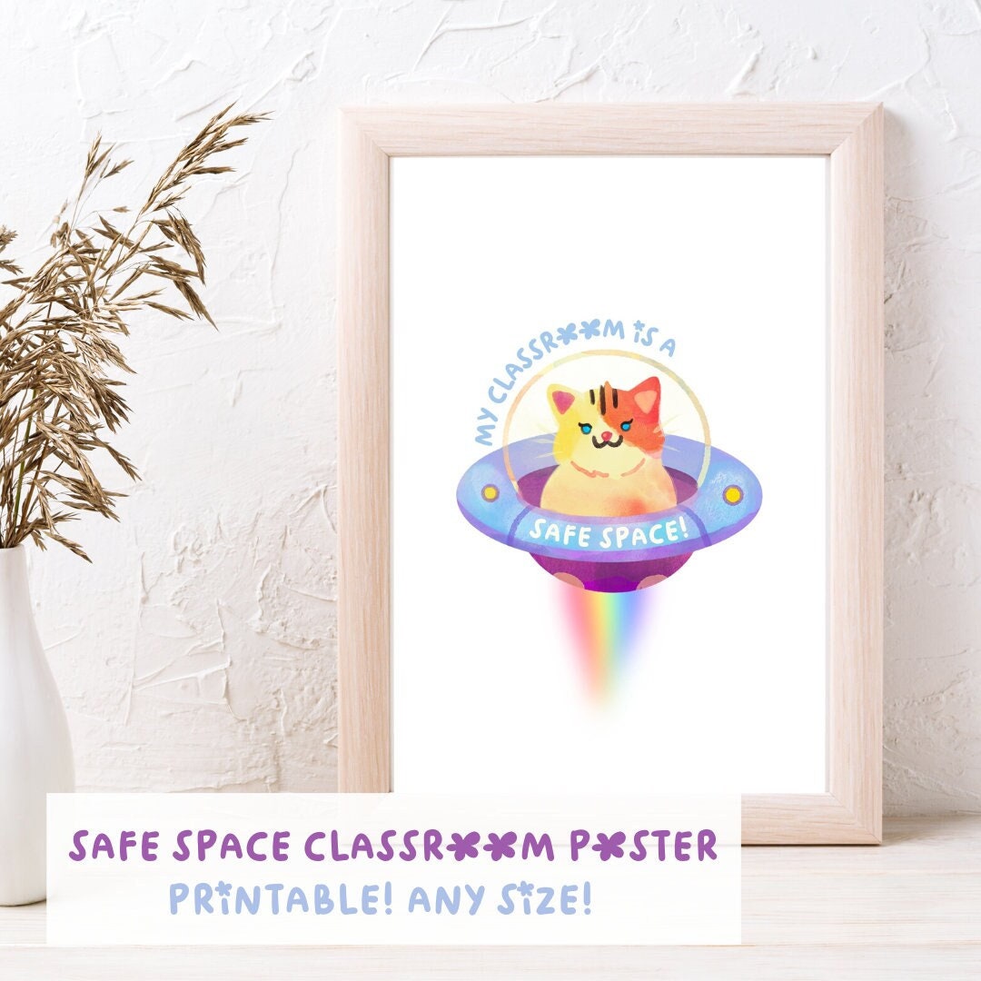 Safe Space Classroom Poster Inclusion Poster DEI Classroom Printable ...