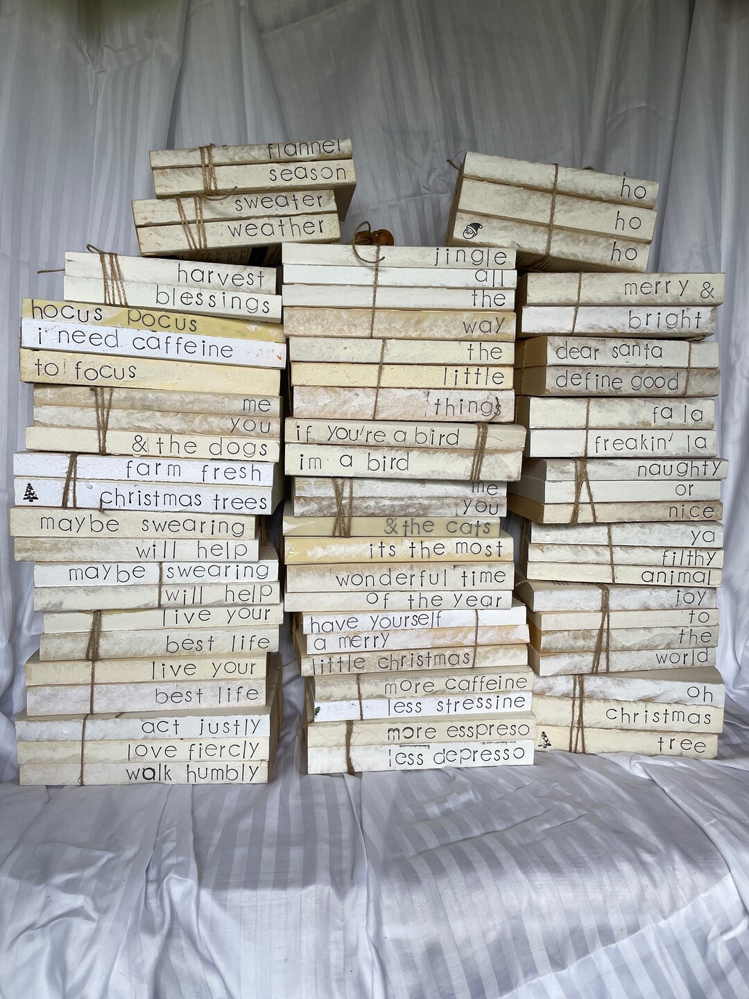 Book Stack Sets, Personalized Family Book Stack, Book Stack, Home Decor ...