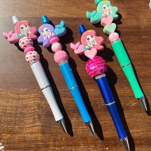 Silicone Beaded Pen Customized Silicone Pen Cute Work Pens - Etsy