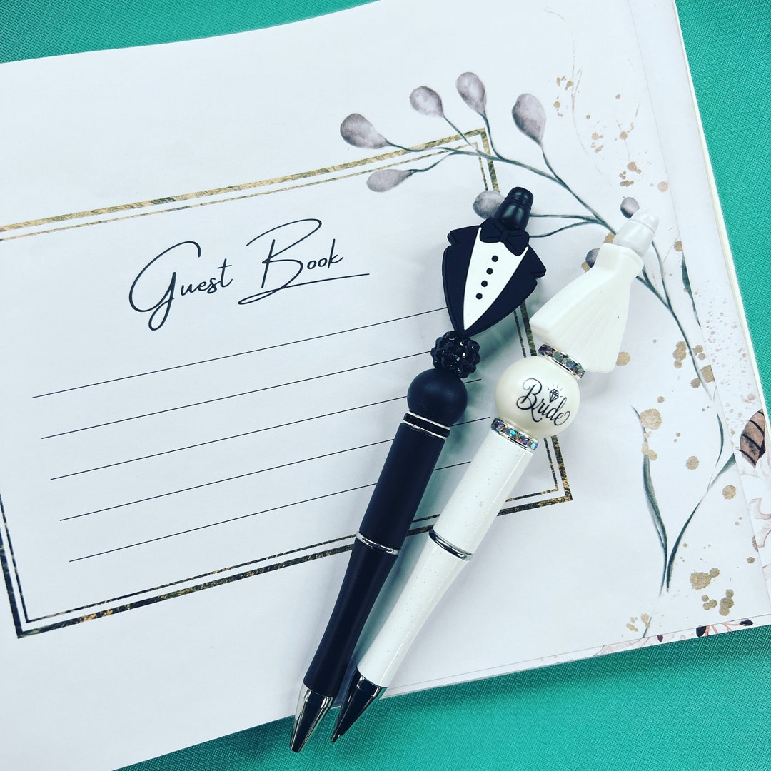 Wedding Pens, Bridal Pen, Guest Book Pen, She Said Yes, Engagement ...