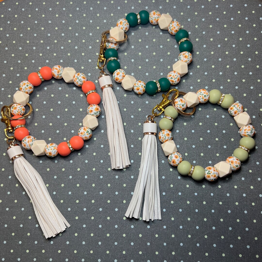 Spring | Wristlet Keychain | Keychain Wristlet | Silicone Wristlet ...