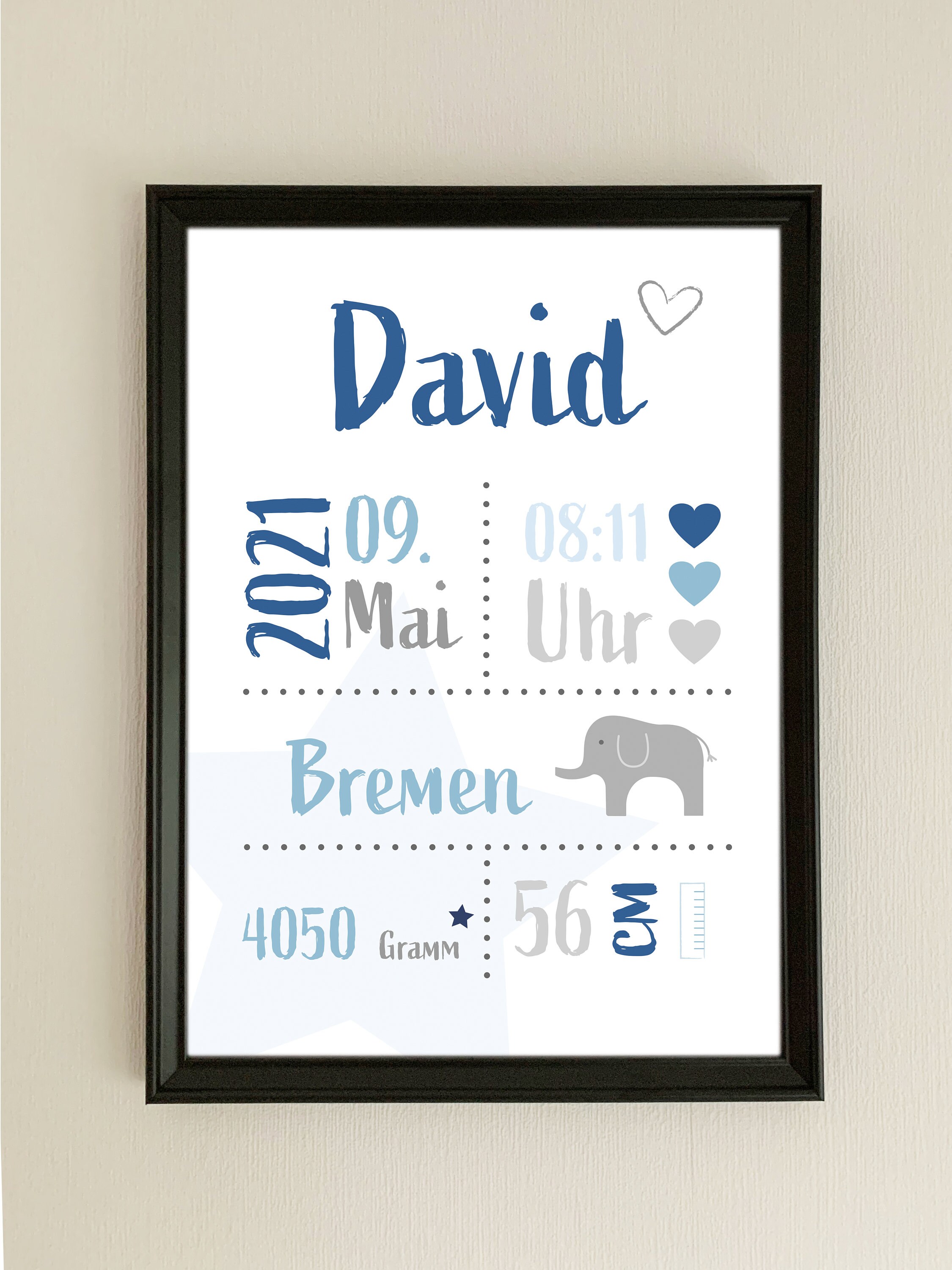 Geburtsposter personalisiert Geschenk zur Geburt Poster | Etsy