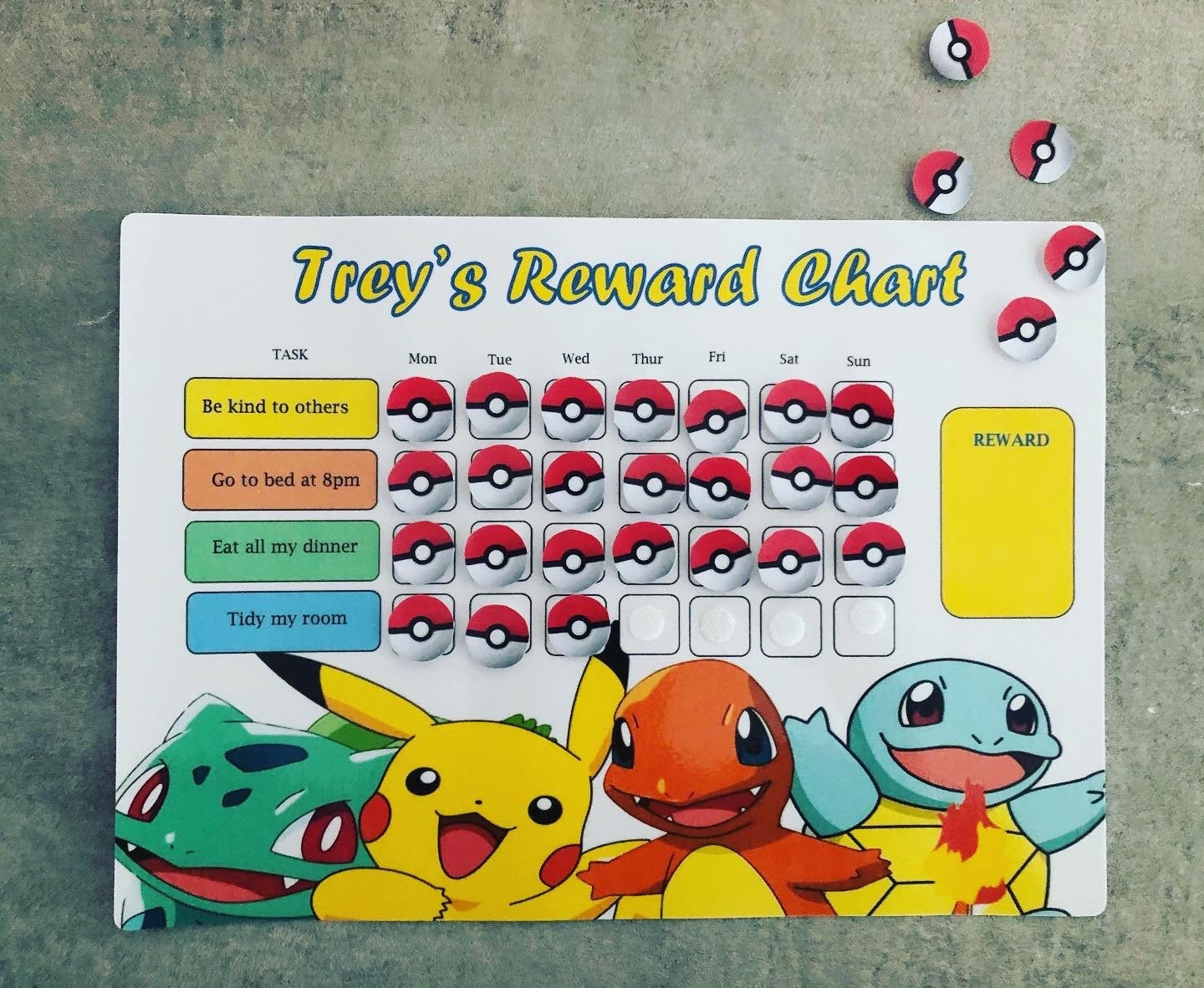 Pokemon Reward Chart - Etsy UK