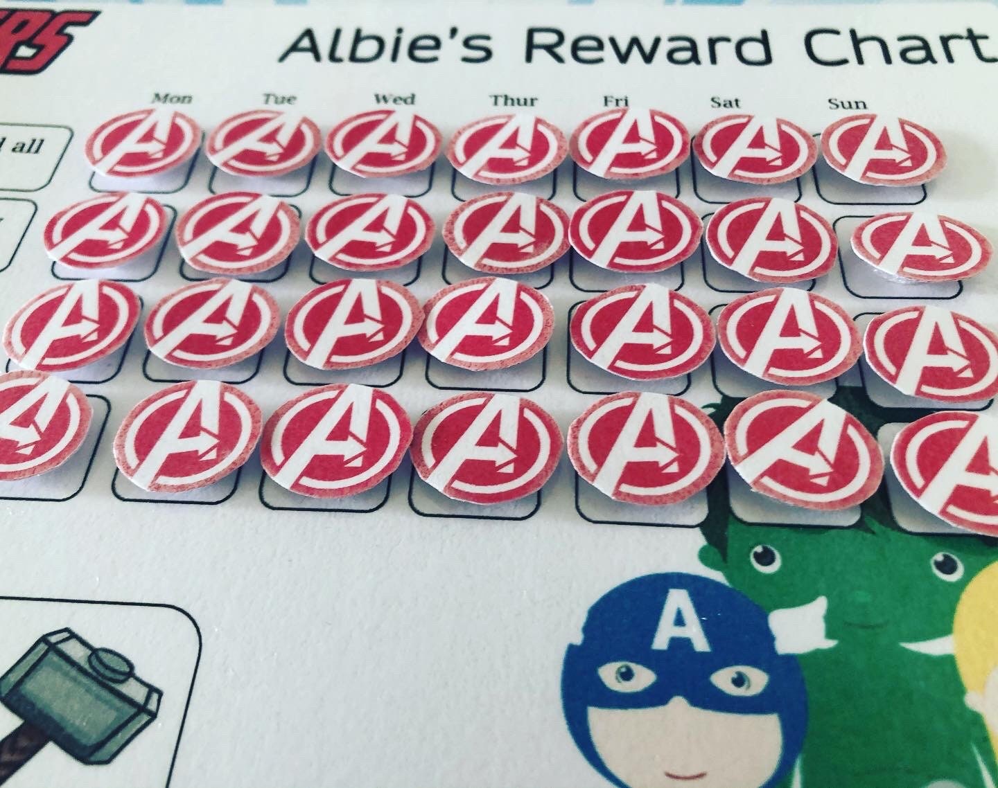 Avengers Reward Chart - Etsy