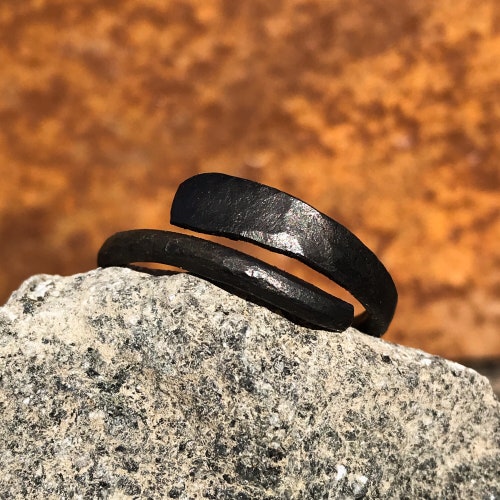 Handcrafted Elegant Iron Viking Ring Forged Norse Jewelry - Etsy