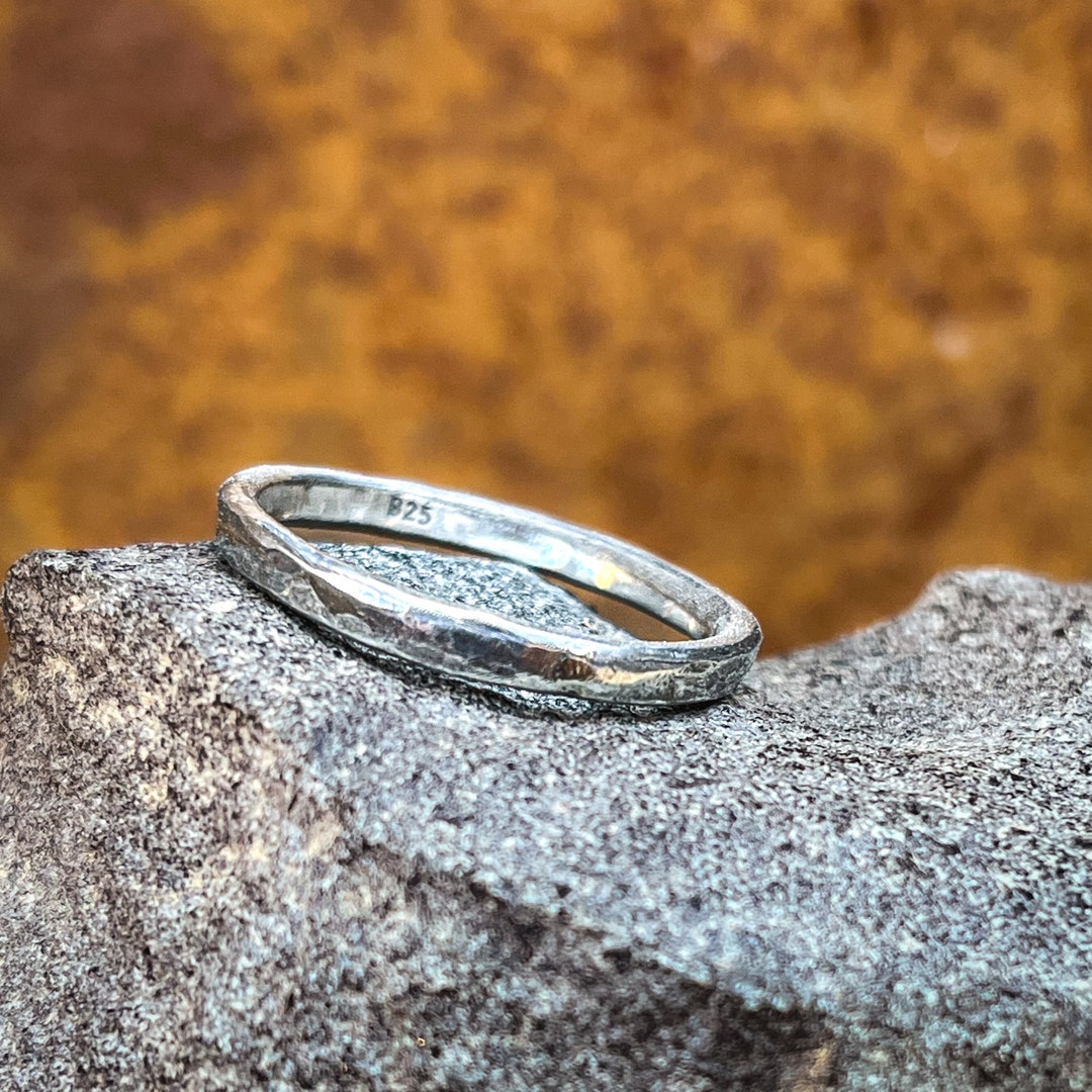 Rustic Minimalistic Viking Forged Silver Ring Norse Jewelry - Etsy