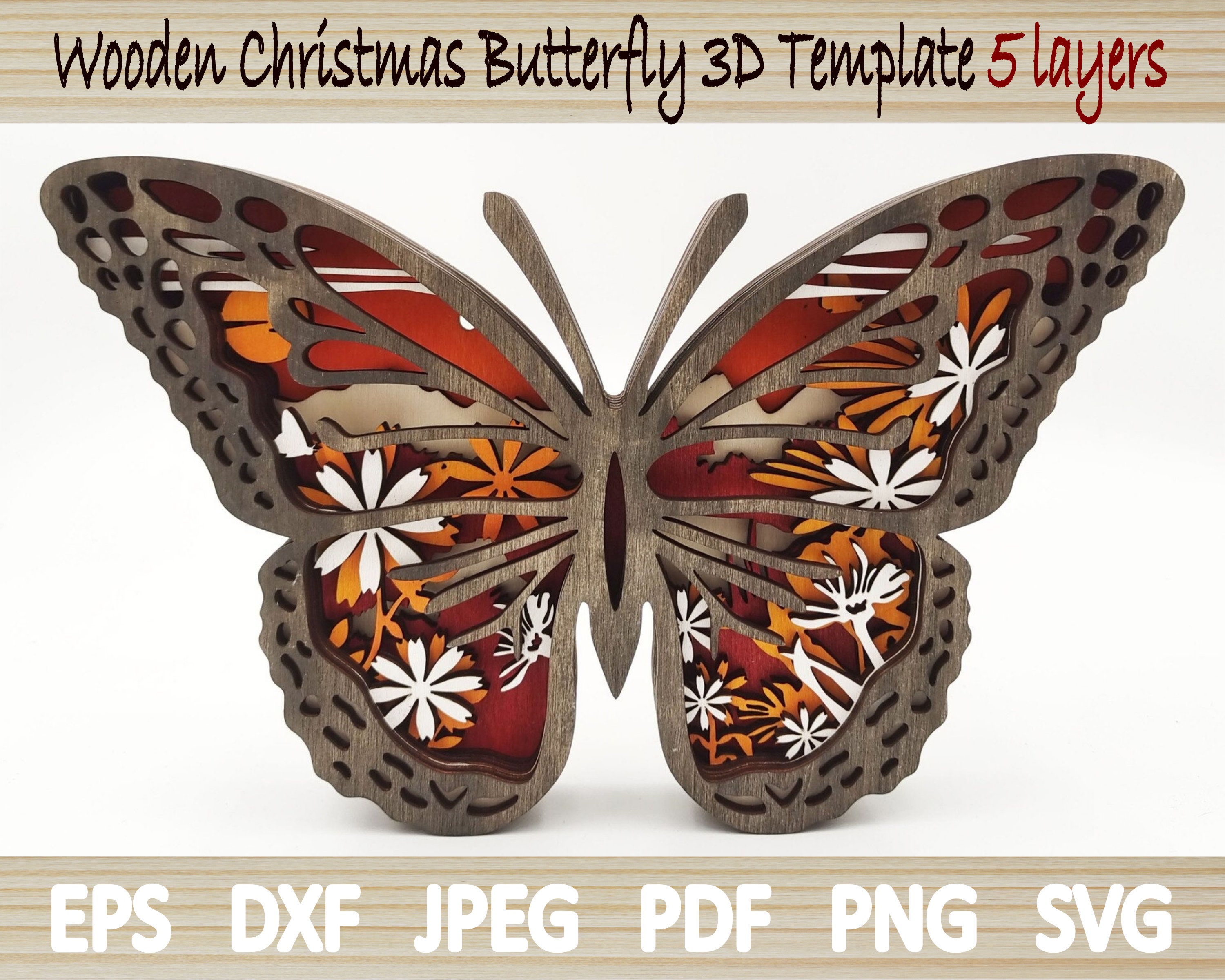 Butterfly Laser Cut 3d Model