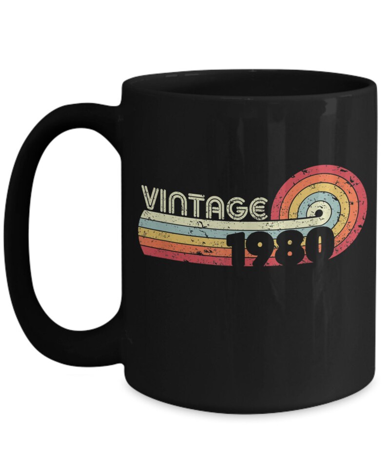 Vintage 1980 Birthday Mug Diner Coffee Mugs Heavy Retro - Etsy