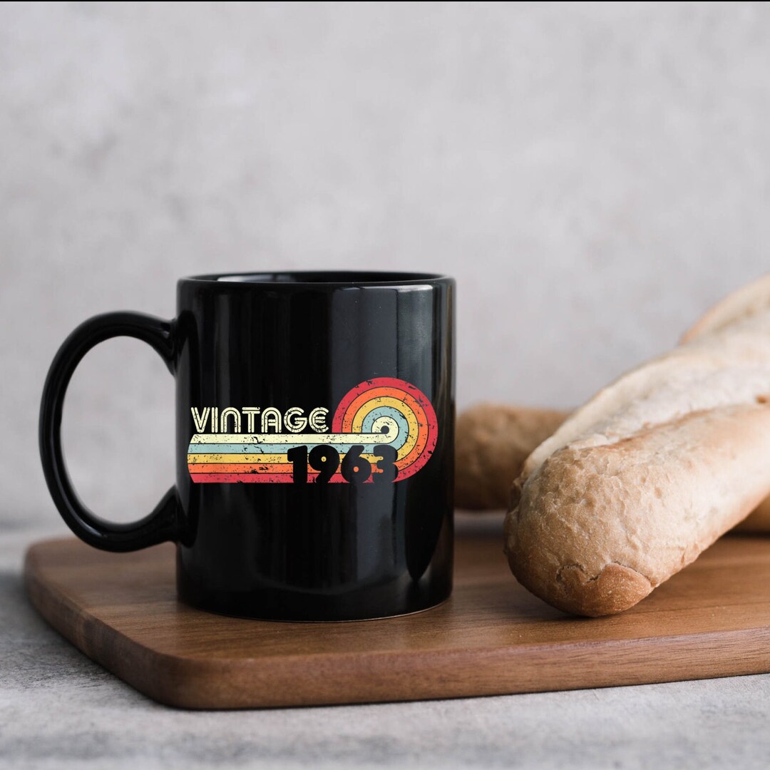Vintage 1963 Birthday Mug, Diner Coffee Mugs, Heavy Retro, Retro Mug ...