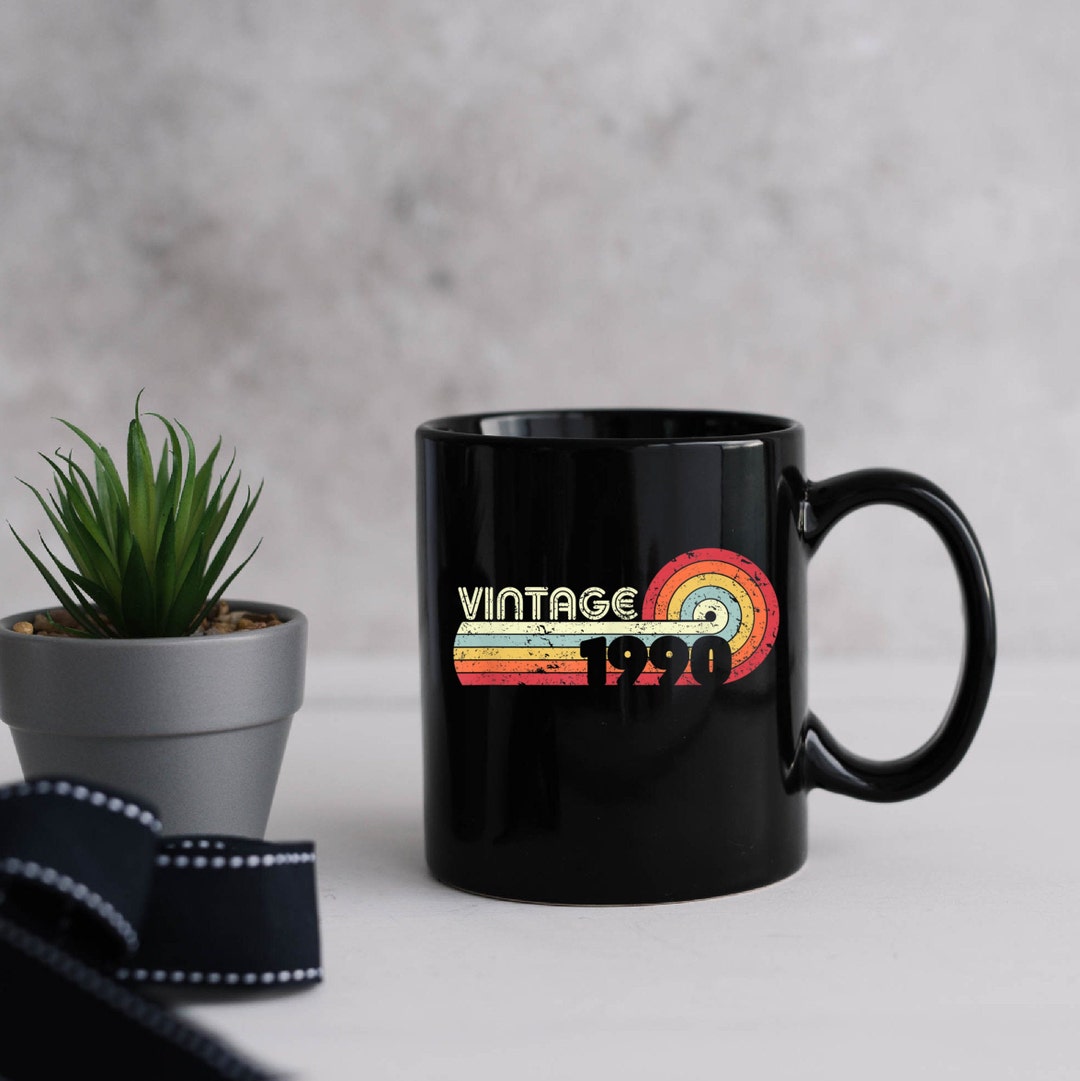 Vintage 1990 Birthday Mug, Diner Coffee Mugs, Heavy Retro, Retro Mug ...