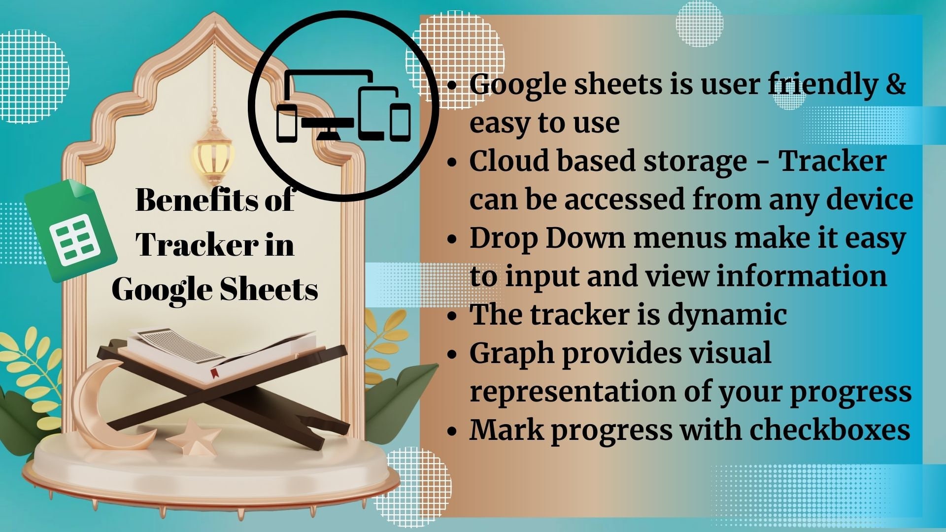 Quran Tracker Planner Log Google Sheets Template 114 Surah List Graph ...