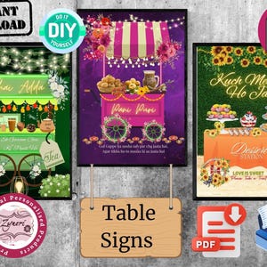 Dessert Meetha Cake Stall Station Table Sign | Printable A2 A3 A4 A5 ...