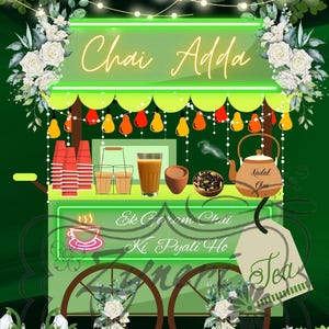 Instant Download Chai Adda Station Table Sign | Printable A2 A3 A4 A5 ...