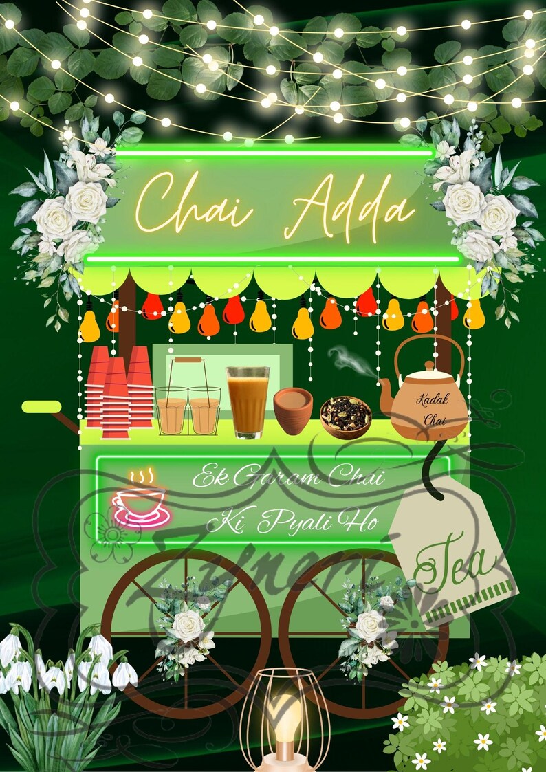 Instant Download Chai Adda Station Table Sign | Printable A2 A3 A4 A5 ...