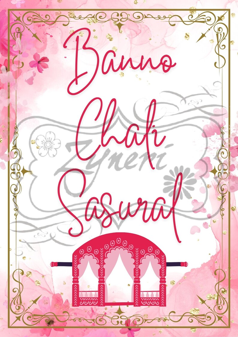 Banno Chali Sasural | Indian Wedding Sign | Digital Download | Elegant ...