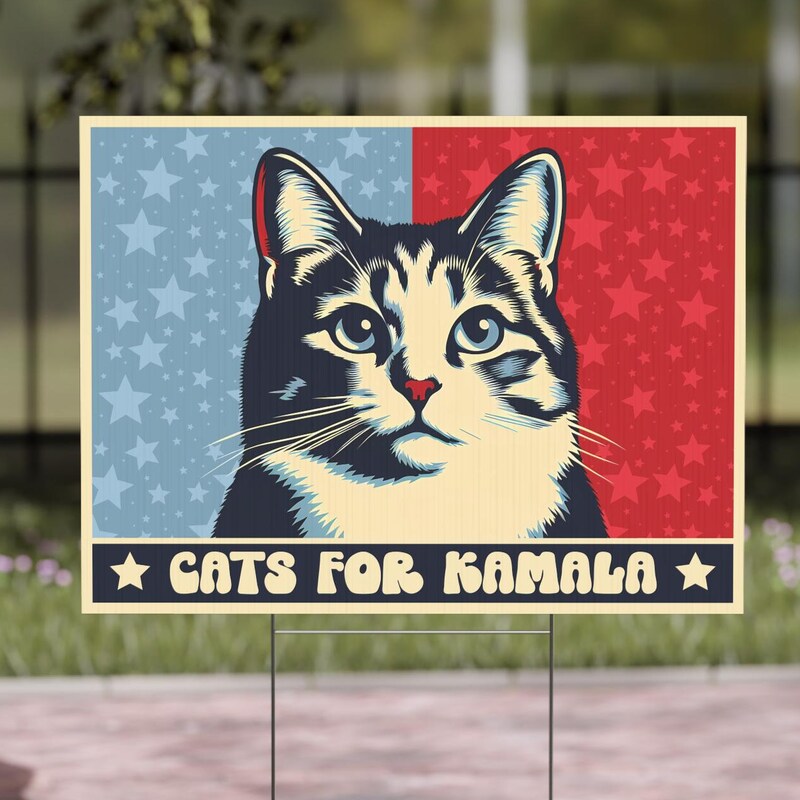 Harris Walz Cat Sign - Etsy