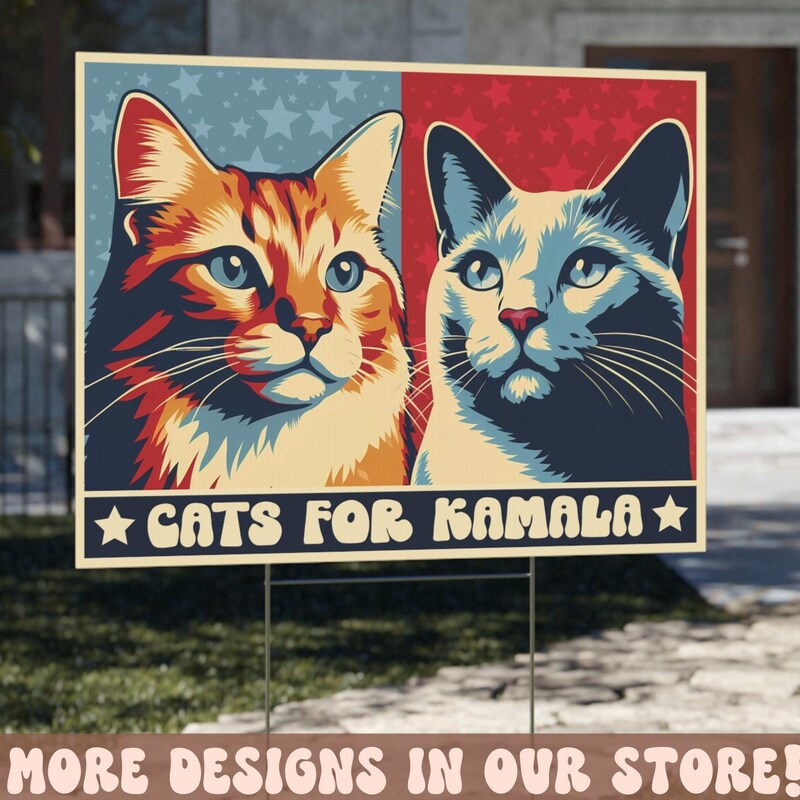 Harris Walz Cat Sign - Etsy