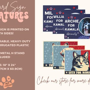 Dogs for Kamala Yard Sign, Dog Moms for Harris Sign, Dog Dads for ...