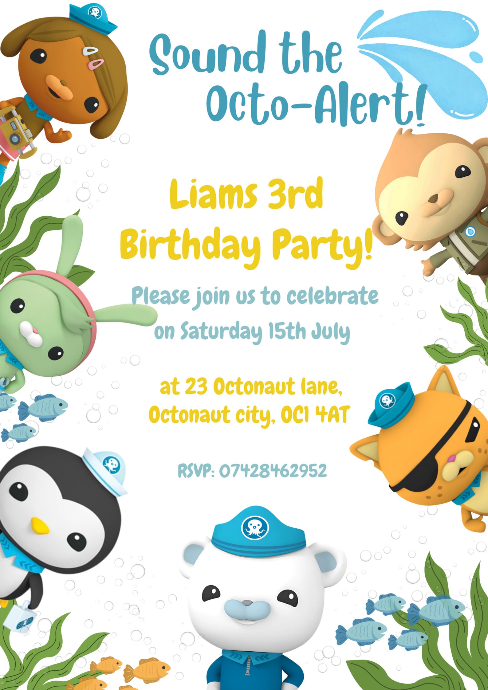 Octonauts Digital Birthday Party Invitation Instant Download - Etsy