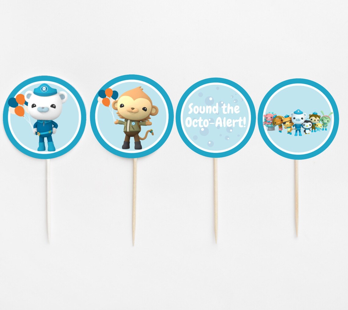 Octonauts Theme Cupcake Toppers | Instant Download | Printable ...