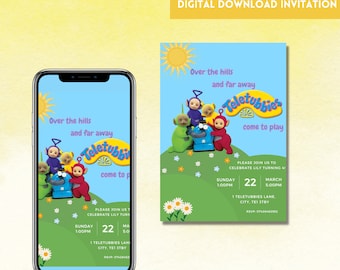 Teletubbies Birthday Invitation Digital - Etsy UK
