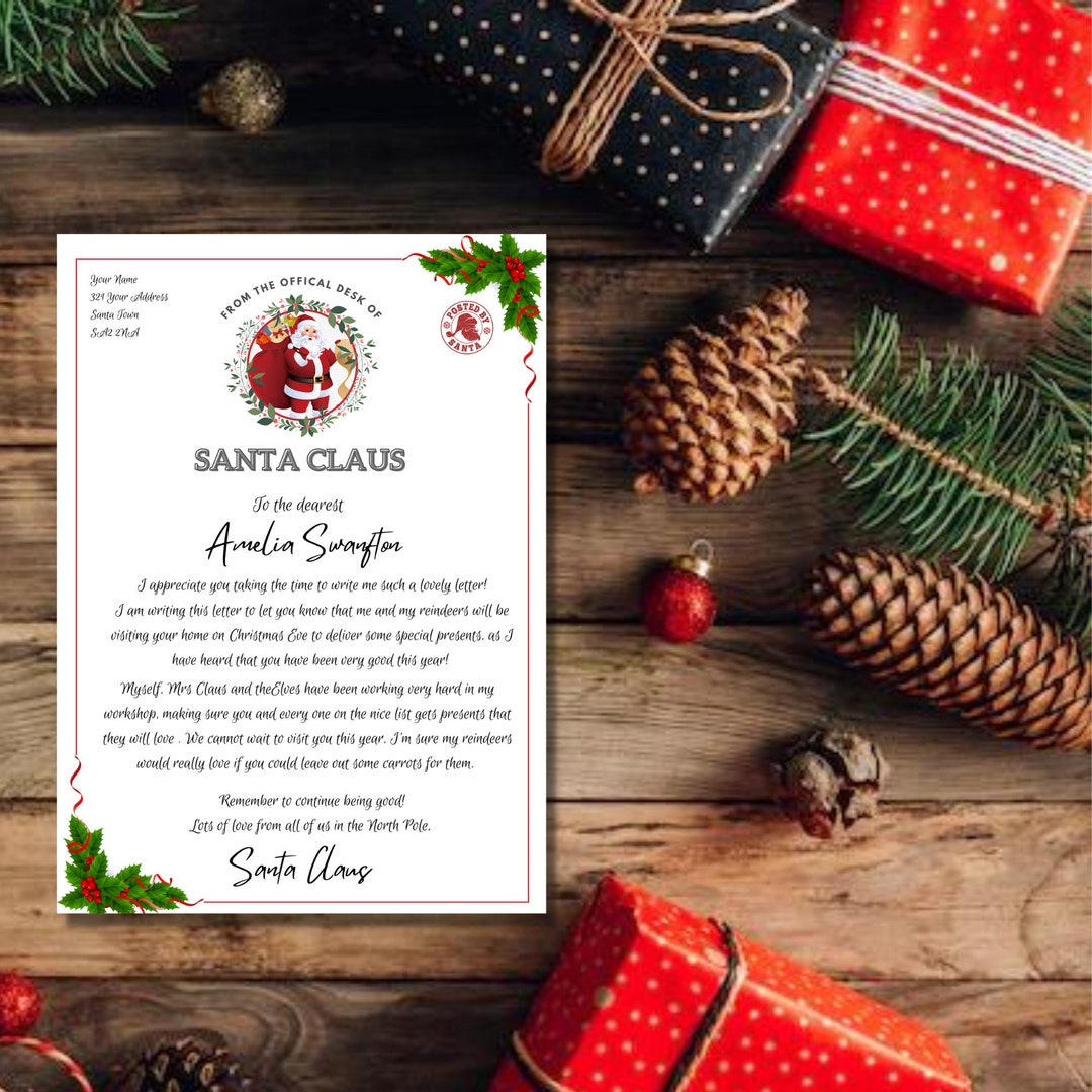 Santa Claus Nice List Approved Official Letter | Instant Digital ...