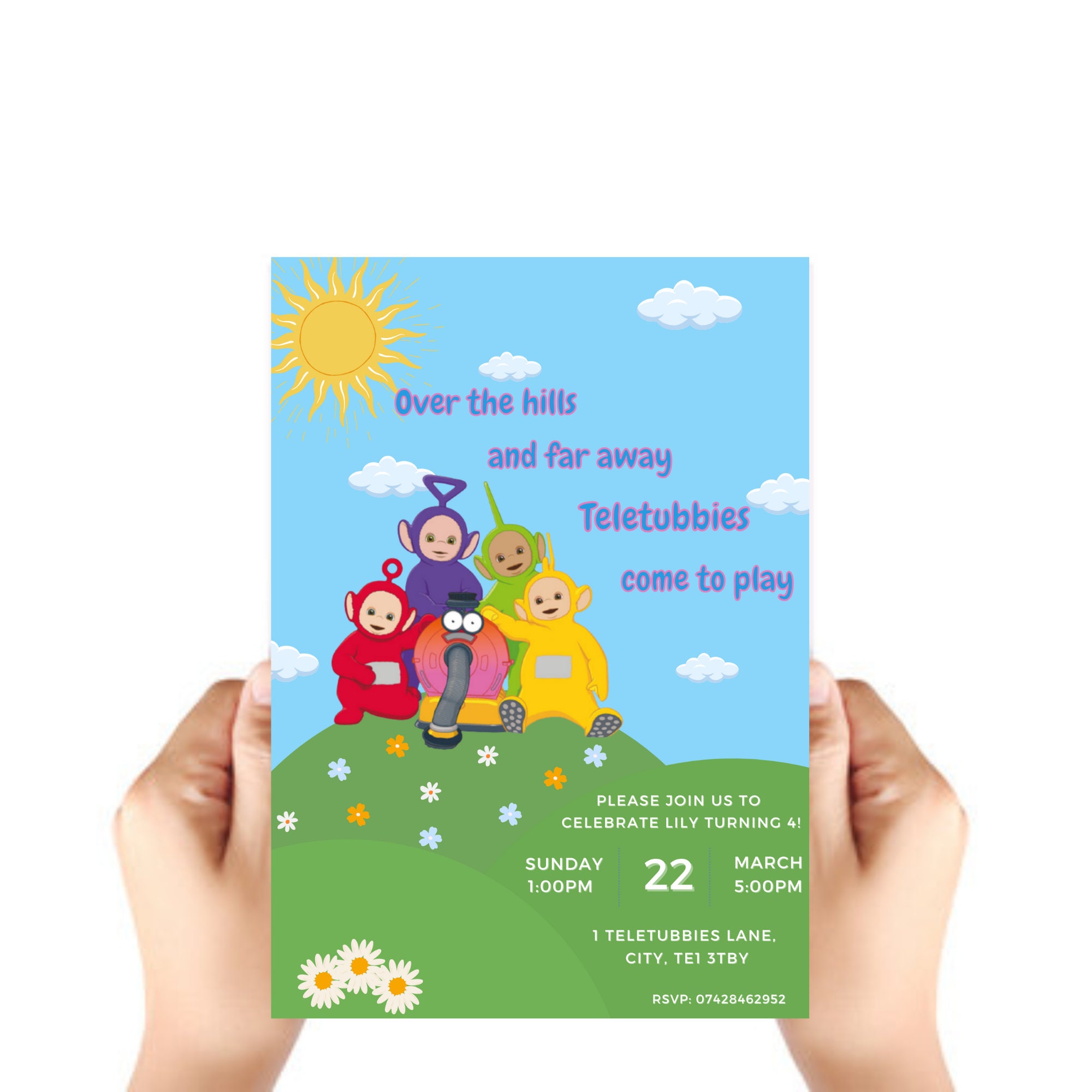Teletubbies Digital Birthday Party Invitation Instant - Etsy Australia