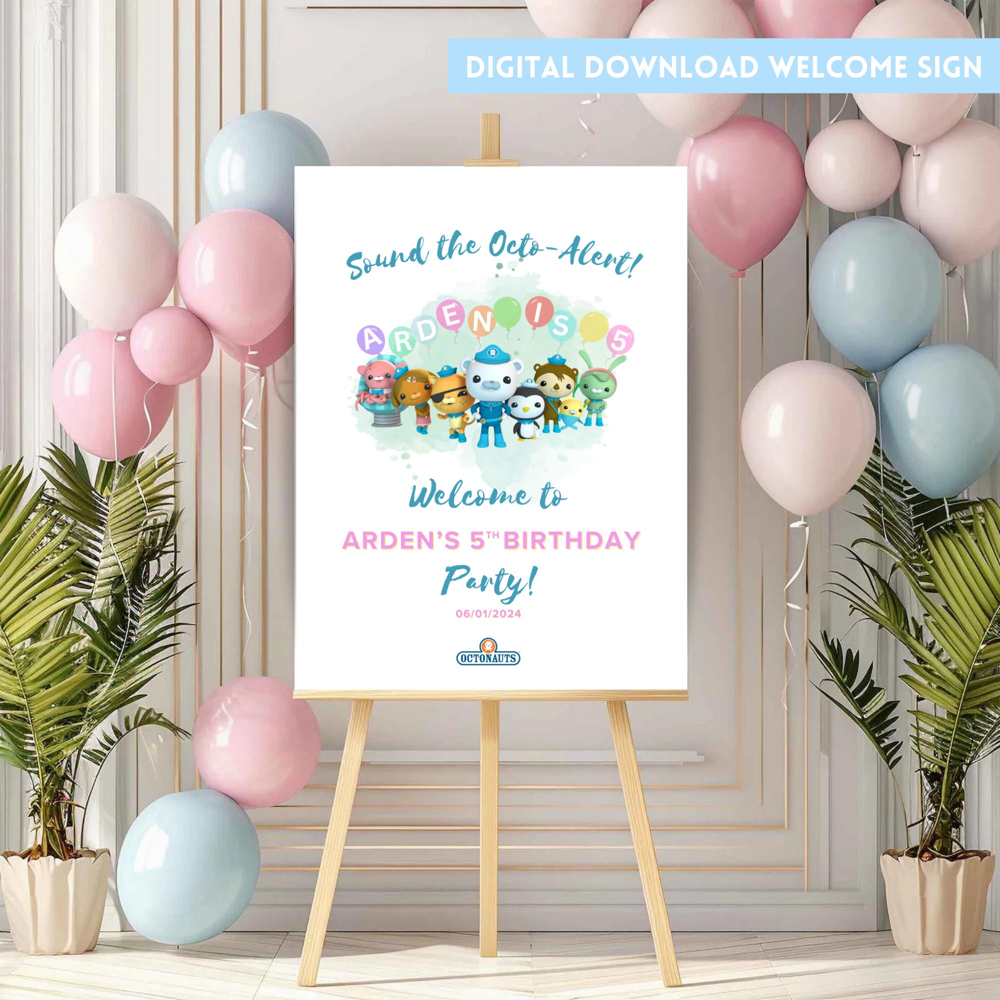 Octonauts Theme Welcome to the Party Sign | Instant Download ...