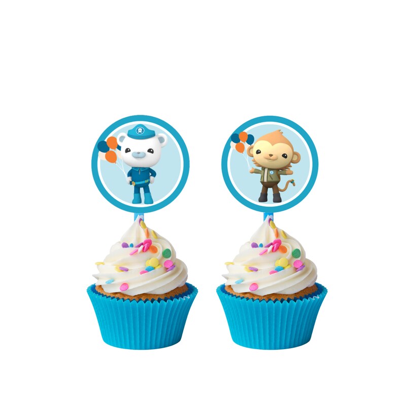 Octonauts Party Bundle Cupcake Toppers Favour Tags And Welcome Sign Etsy