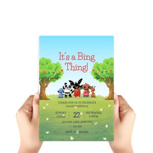 Bing Digital Birthday Party Invitation Instant Download Editable Canva ...