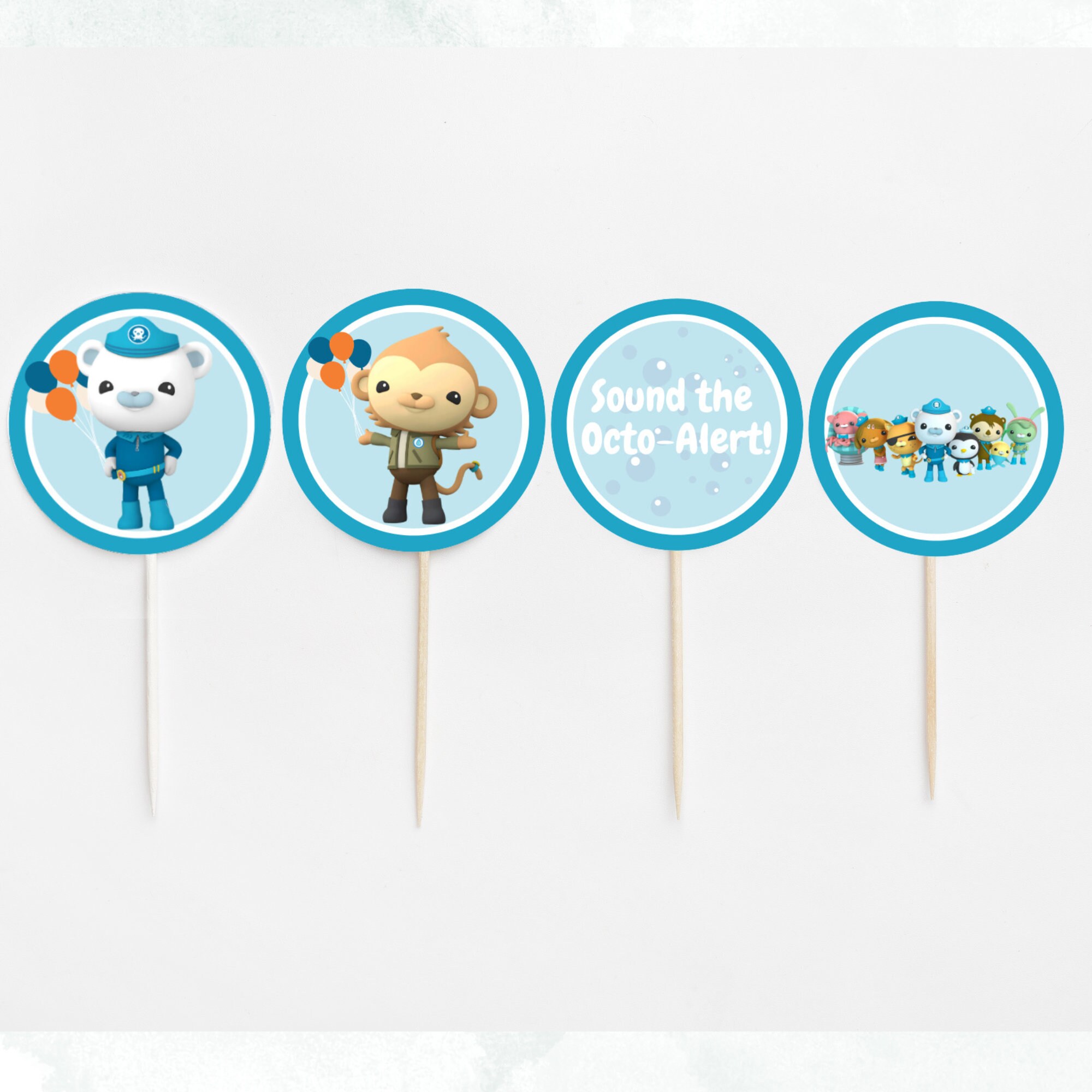 Octonauts Party Bundle - Cupcake Toppers, Favour Tags and Welcome Sign ...