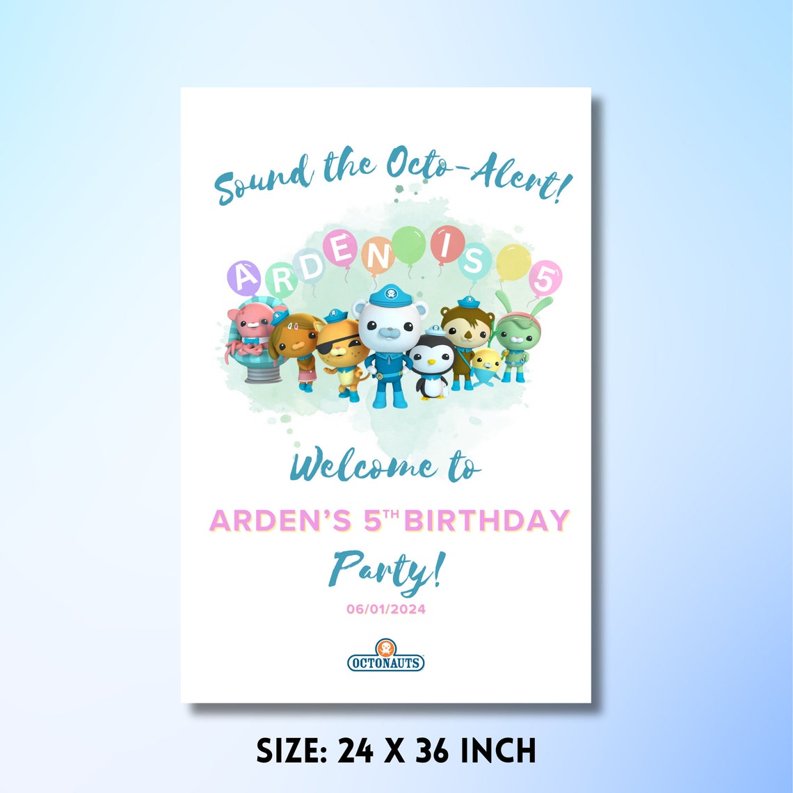 Octonauts Theme Welcome to the Party Sign | Instant Download ...