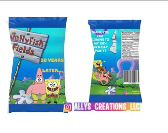Spongebob Chip Bags - Etsy