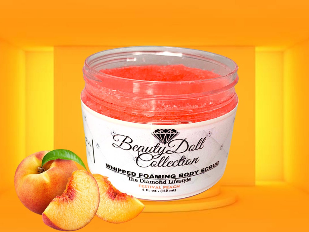 Peach Body Scrub, Foaming Peach Body Scrub, Cleansing Exfoliating Scrub ...