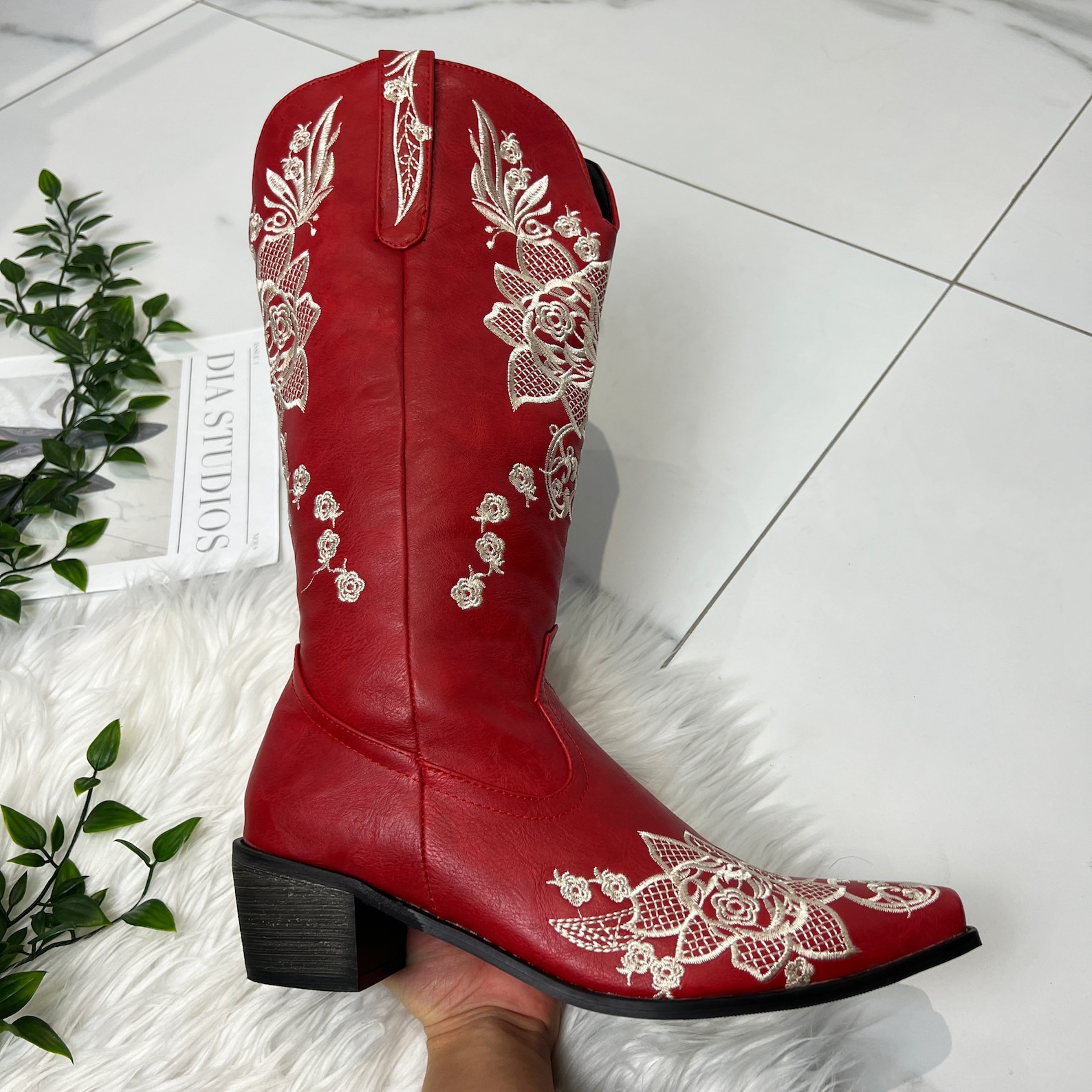 Cowboy Western Boots Red - Etsy