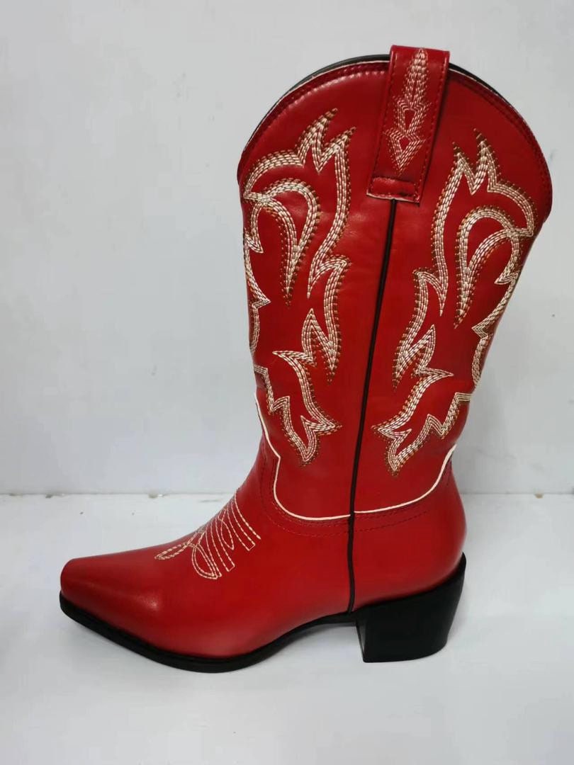 Cowboy Western Boots Red - Etsy UK