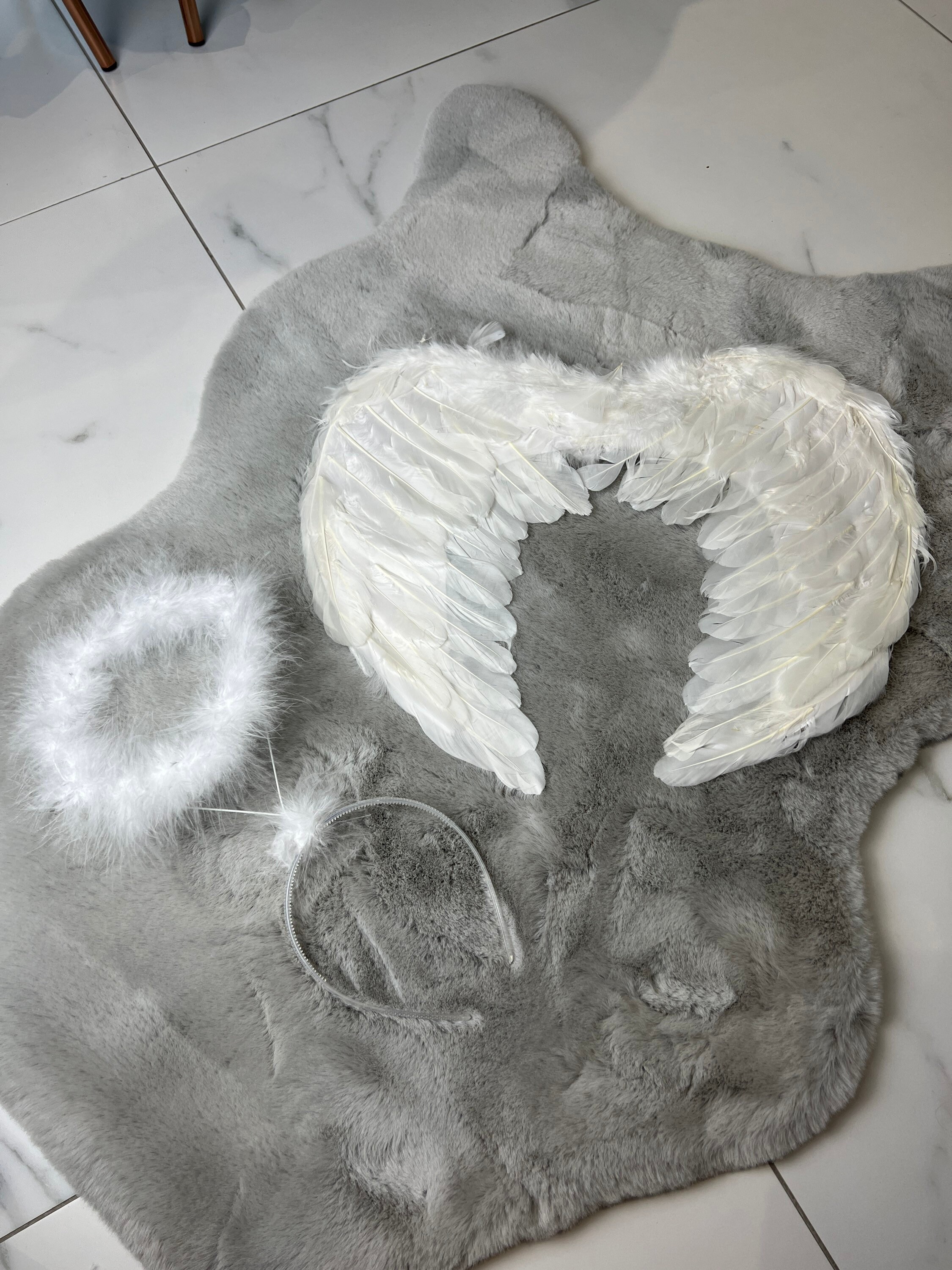 White Angel Wings and Halo Set Halloween Fancy Dress - Etsy Canada