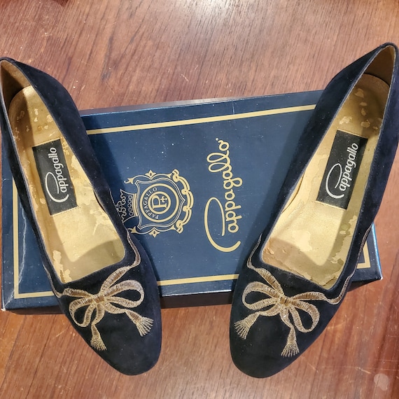 Vintage 70's or 80's Pappagallo Black Suede Shoes - Etsy