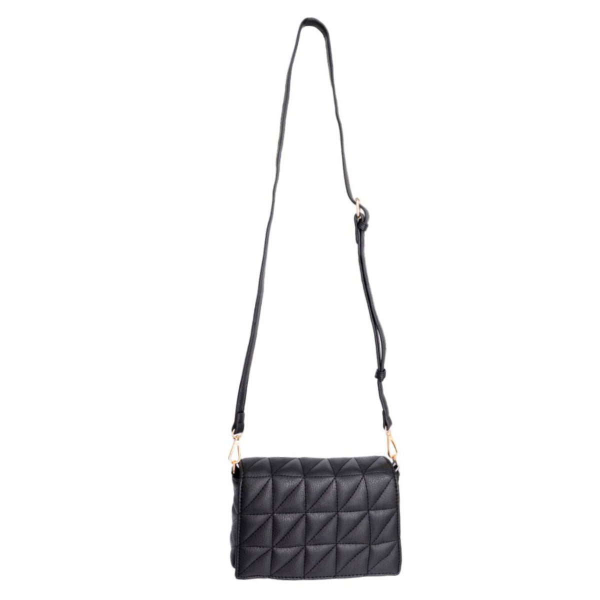 Black Quilted Boxy Crossbody Bag Quilted Crossbody Bags for Women Sling ...