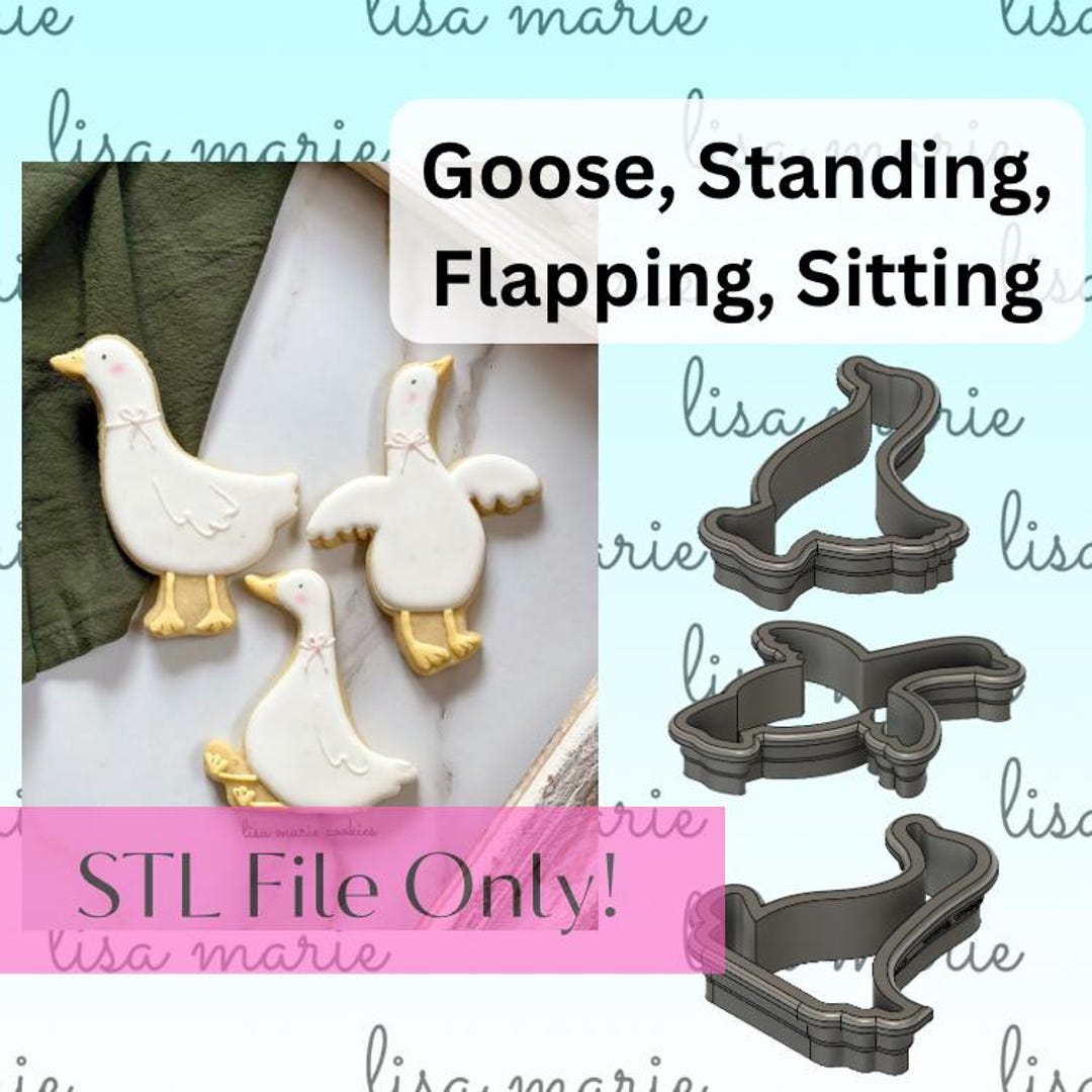 Silly Goose STL File Cookie Cutters - Nursery Rhyme- Mother Goose ...