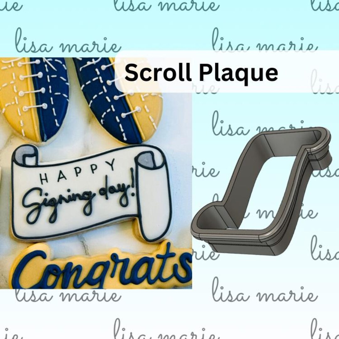 Scroll Plaque / Paper Scroll Cookie Cutter- Graduation- Celebration ...