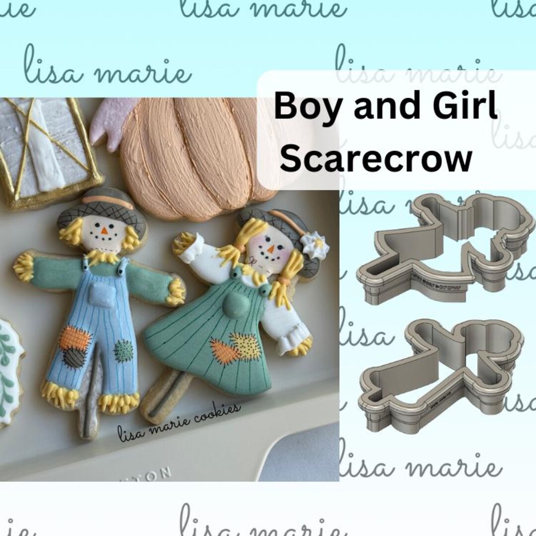Fall Scarecrows Boy and Girl Cookie Cutters - Autumn - Thanksgiving - Etsy