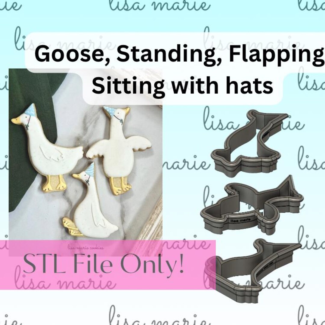 Silly Goose With Hat STL File Cookie Cutters - Nursery Rhyme- Mother ...