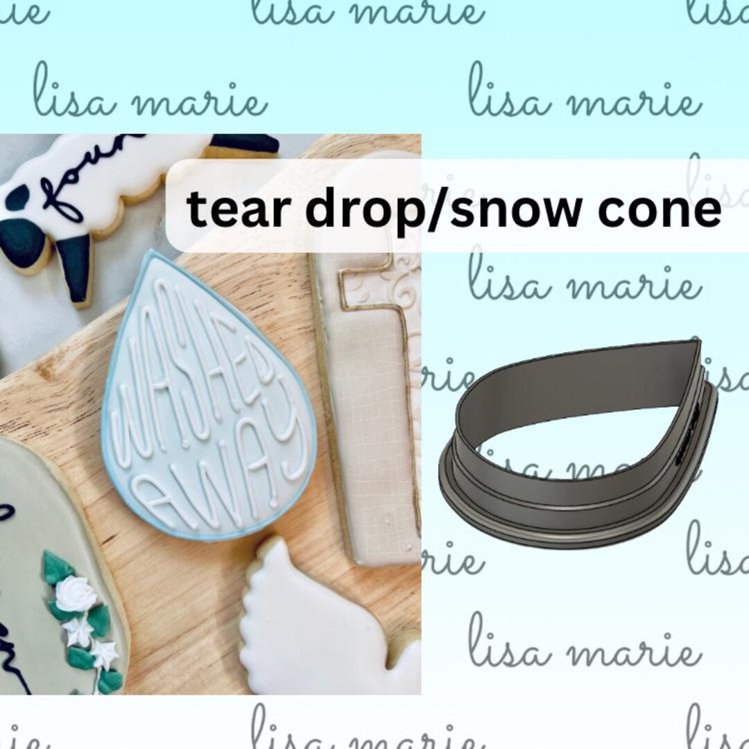 Tear Drop / Snow Cone Cookie Cutter - 4th of July- Independence Day ...