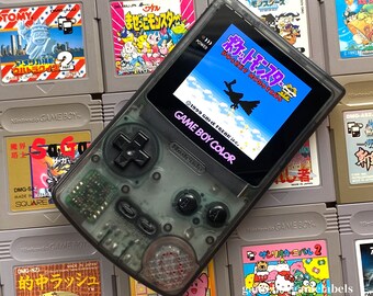 Console Gameboy Color Clear Black Refurbished With IPS V2 Backlit ...
